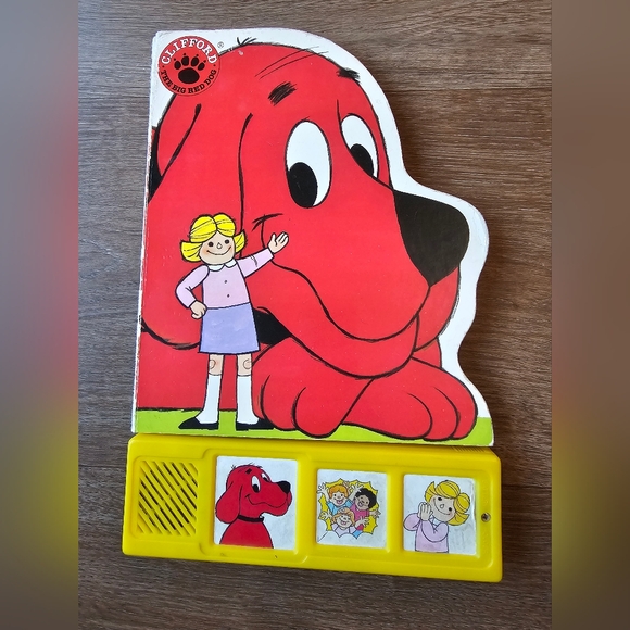 Toys | Vintage 1998 Clifford The Big Red Dog Board Book With Sound ...